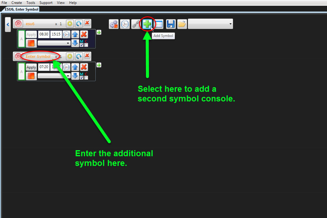 Add Additional Symbol – Windotrader
